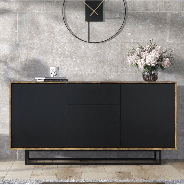 Creative Furniture Sideboard 140cm Sideboard Cabinet Cupboard TV Stand ...