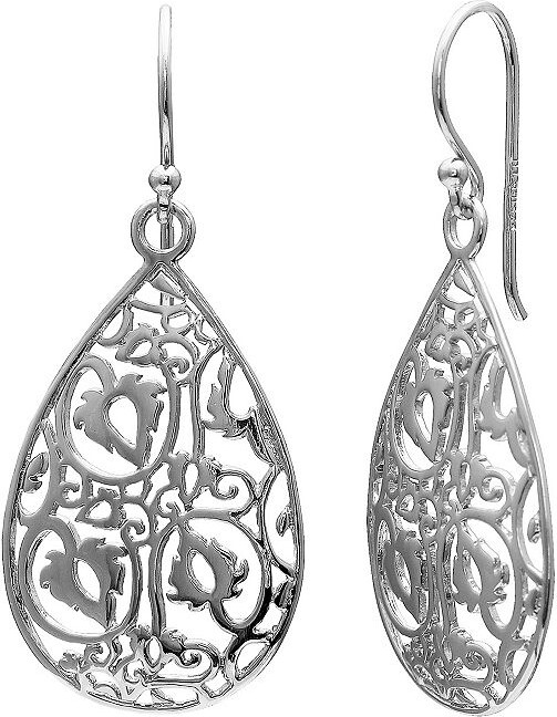 Unbranded PRIMROSE Sterling Silver Filigree Teardrop Earrings - ShopStyle