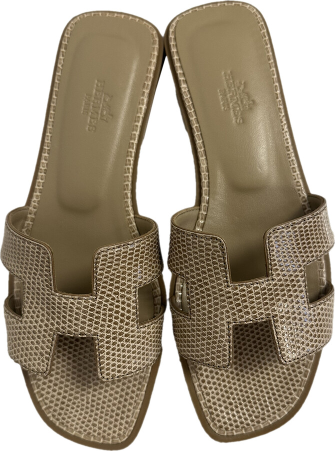 Hermes Oran lizard mules - ShopStyle