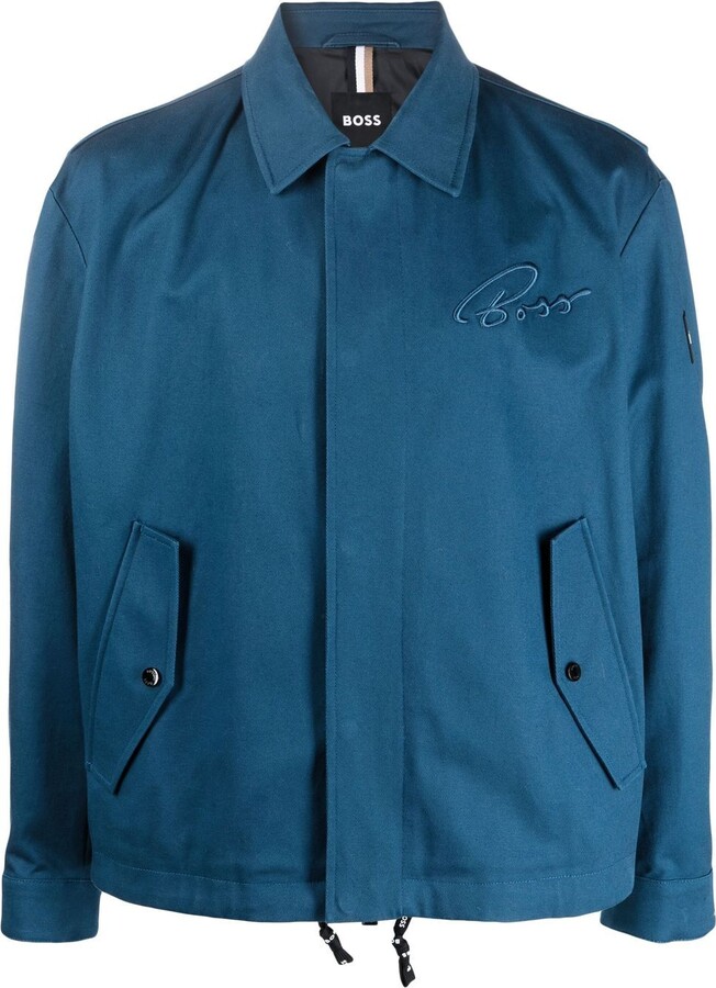 HUGO BOSS Embroidered-Logo Lightweight Jacket - ShopStyle