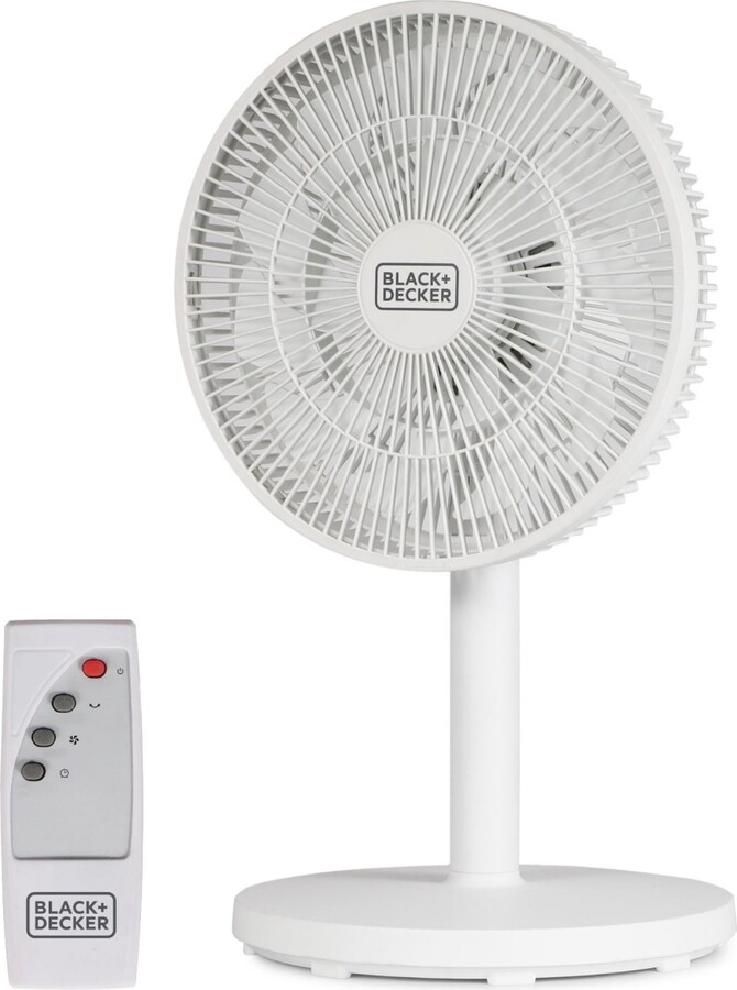 Black & Decker Black+Decker 12-Inch Dual Blade Table Fan with Remote ...