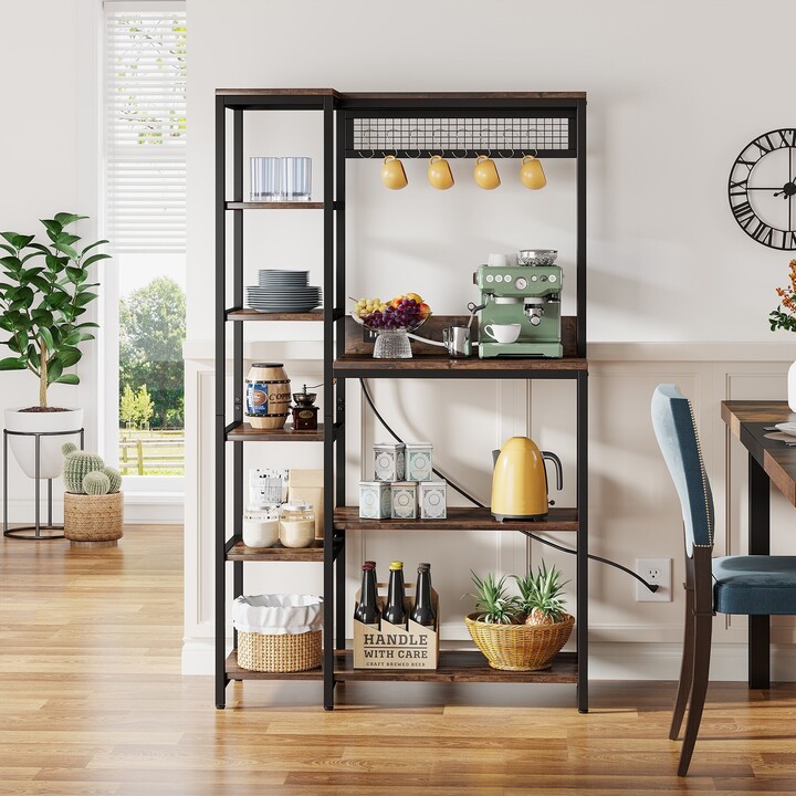 Farfarview Freestanding Baker’s Rack with Power Outlets, 8-Tier ...