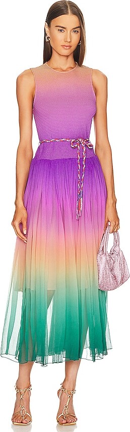 Zimmermann Cira Shirred Midi Dress - ShopStyle