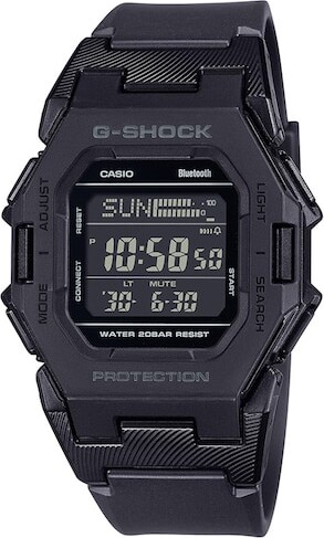 Zales Men’s Casio G-Shock Classic Black Resin Digital Watch with Step ...