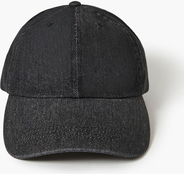 Forever 21 Denim Curved-Brim Baseball Cap in Black - ShopStyle Hats
