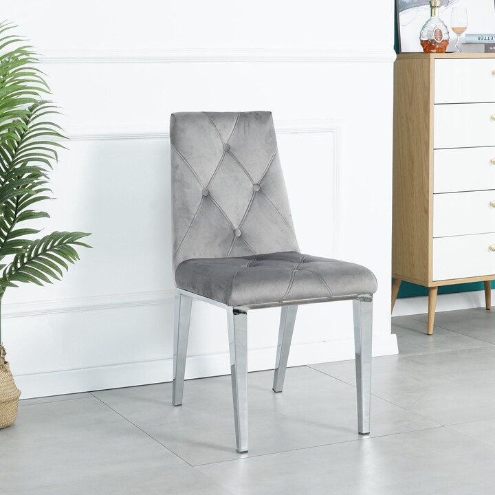 Modern Dining Room Chairs Chrome Legs - ShopStyle