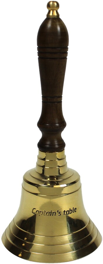 Handcrafted Engraved Antiqued Solid Brass 9-Inch Captain Bell ...