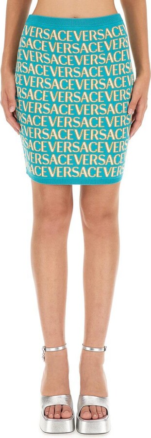 Versace Knitted Mini Skirt - ShopStyle