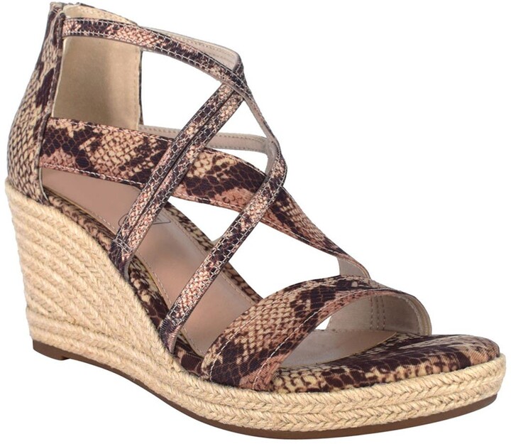 Impo Tori Snake Skin Print Espadrille Wedge Sandal - ShopStyle