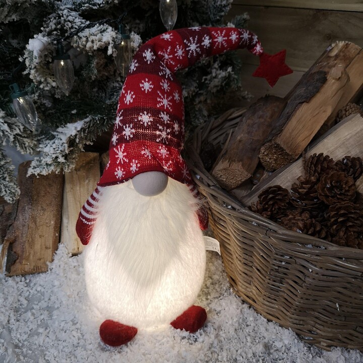 Samuel Alexander Festive Christmas 66cm LED Lit Snowflake Sitting Gonk ...