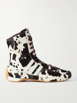 adidas Rasant Leather-trimmed Cow-print Calf Hair Sneakers - Leopard ...