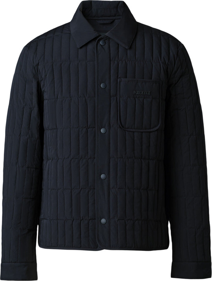 Mackage Mateo Vertical Quilted Jacket With Spread Collar - ShopStyle