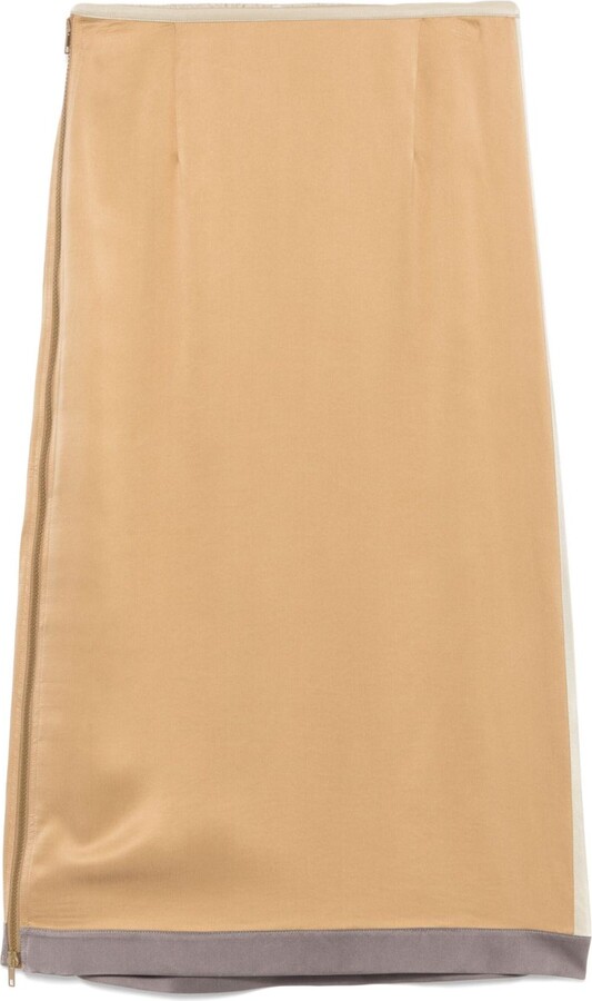 Alysi Satin Midi Skirt - ShopStyle