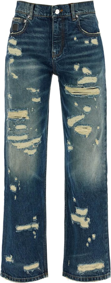 Marc Jacobs jeans 'the rip and repair straight jean - ShopStyle