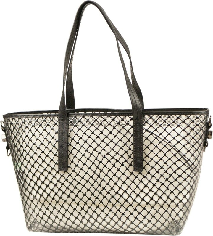 Off-White Black And Clear PVC Net Tote Bag - ShopStyle