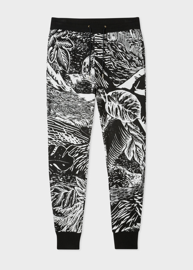 Men's Black 'Chile' Jacquard Sweatpants - ShopStyle Activewear Trousers