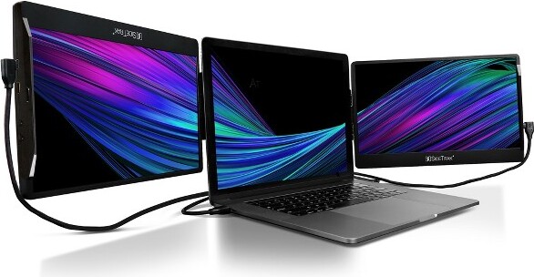 SideTrak Swivel 12.5" Attachable Triple Portable Monitor for Laptop ...