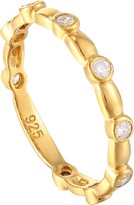 SEOL + GOLD - 22Ct Gold Vermeil Chunky Cz Bezel Stacking Ring - ShopStyle