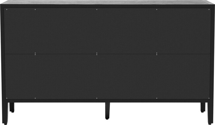 EACHAN 58'' Wooden Storage Cabinet w/ 3 Tempered Glass Doors - ShopStyle