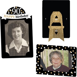 Big Dot Of Happiness Adult 90th Birthday Gold Birthday Party 4x6 ...