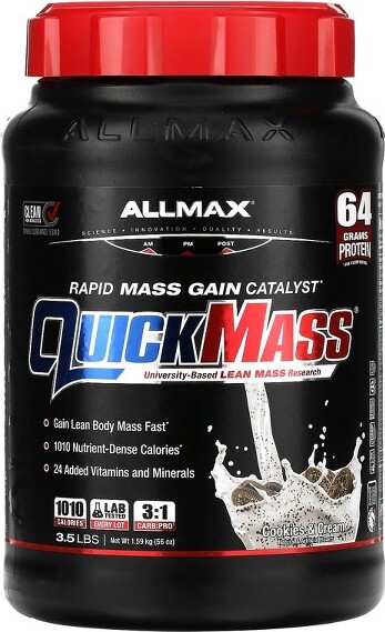 AlliMax ALLMAX QUICKMASS, Chocolate - 10 lb - Rapid Mass Gain Catalyst ...