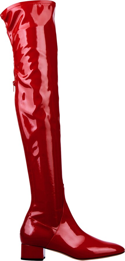 Valentino Garavani Knee Boots Rust - ShopStyle