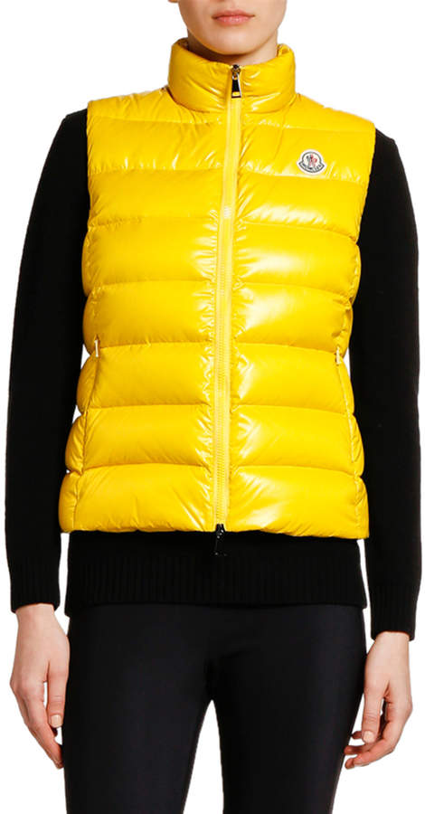 Moncler Ghany Shiny Quilted Puffer Vest - ShopStyle