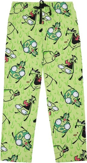 Mens Adult Invader Zim Green Sleep Pants Irken Invasion Sleepwear