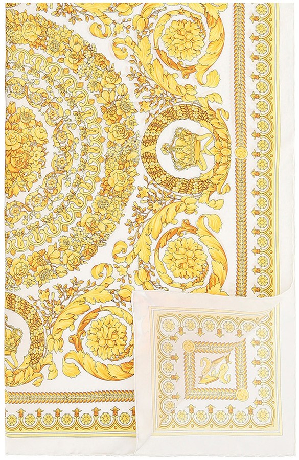Versace Baroque-Print Silk Scarf - ShopStyle Accessories
