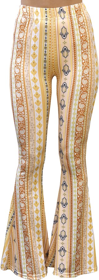 Daisy Del Sol Women's High Waist Gypsy Comfy Yoga Ethnic Tribal Stretch ...