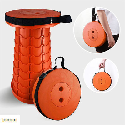 E.FOR.U Collapsible Foldable Telescope Stool For Camping, BBQ, Fishing ...