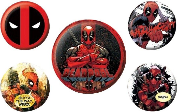 Deadpool Badge Set (Pack of 5) - ShopStyle Games & Puzzles