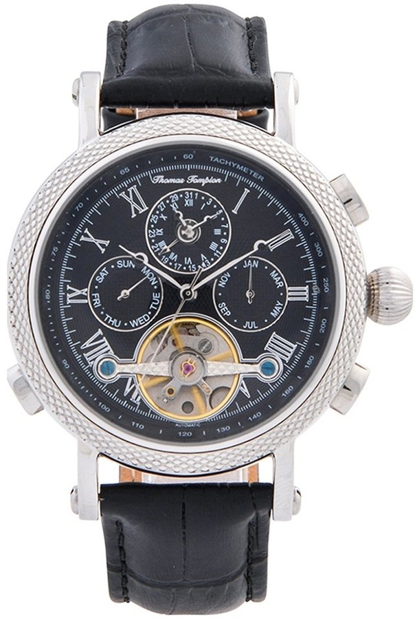 Thomas Tompion TTA-007012251 Mens Whitefriars Silver/Black Automatic ...