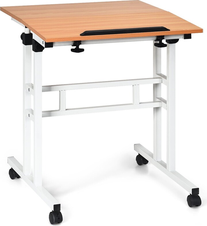 Global Pronex Mobile Standing Desk Height Adjustable Sit Stand ...