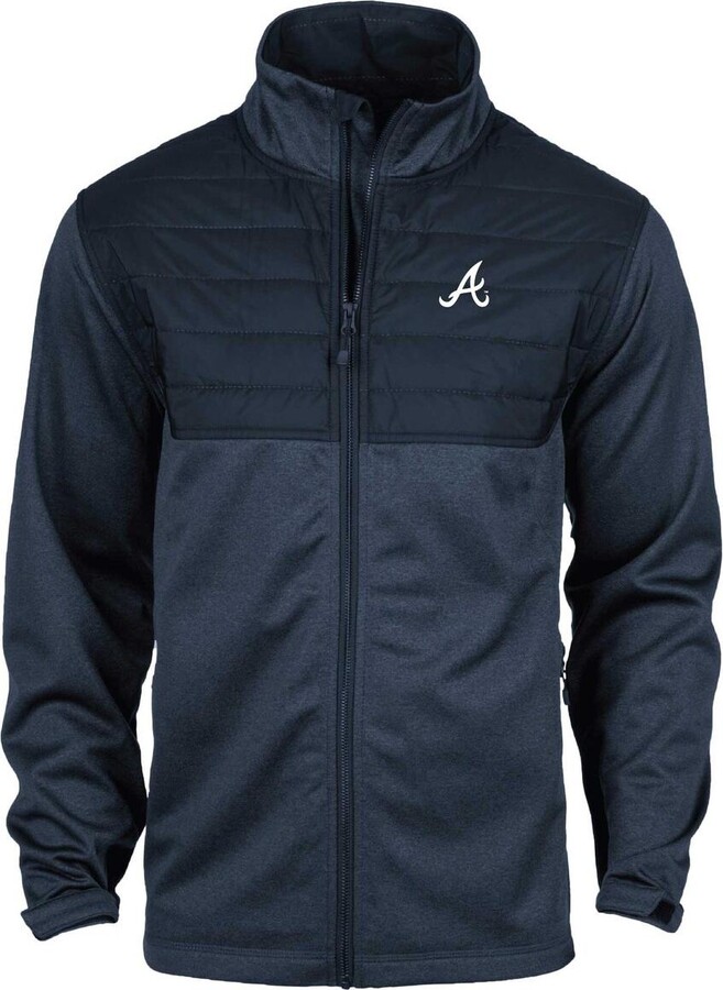 Men's Dunbrooke Heather Navy Atlanta Braves Explorer Full-Zip Jacket ...