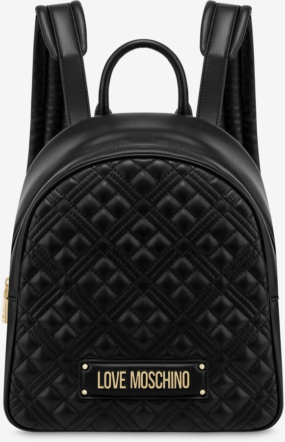 Love Moschino Lettering Logo Quilted Backpack - ShopStyle