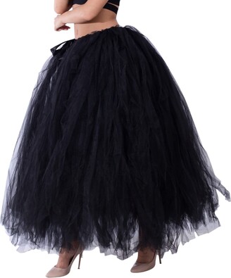 YWLINK Tulle Skirt Tutu Under Skirt Petticoat for Carnival Rockabilly ...