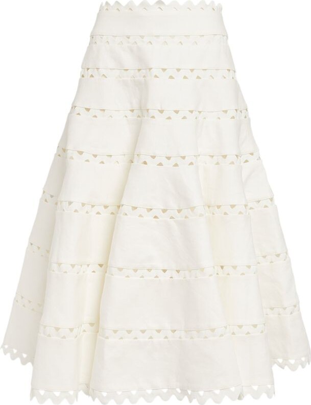 Zimmermann High Tide Ric Rac Midi Skirt - ShopStyle
