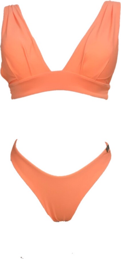 Season Swim - Lucia Orange Two Piece Bikini Set - ShopStyle