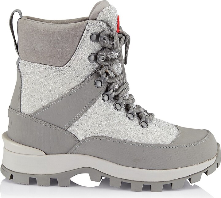 Hunter Commando Glitter Rubber Lug-Sole Snow Boots - ShopStyle