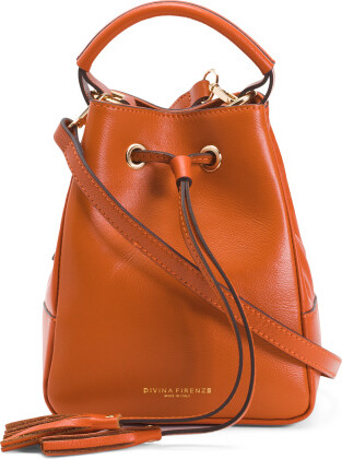 Leather Bucket Crossbody for Women - ShopStyle Shoulder Bags