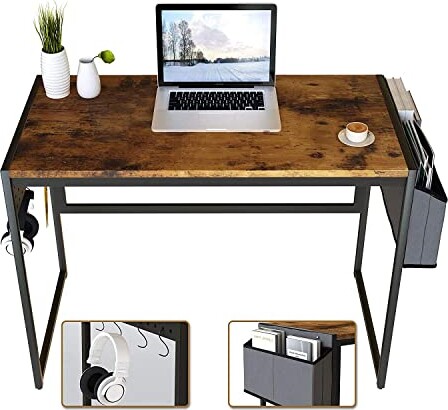 AWQM Computer Desk 39-Inch Writing Desk Home Office Small Study ...