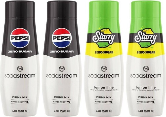 Sodastream Pepsi Starry Zero Sugar Beverage Mix Variety Pack Drink Mix ...