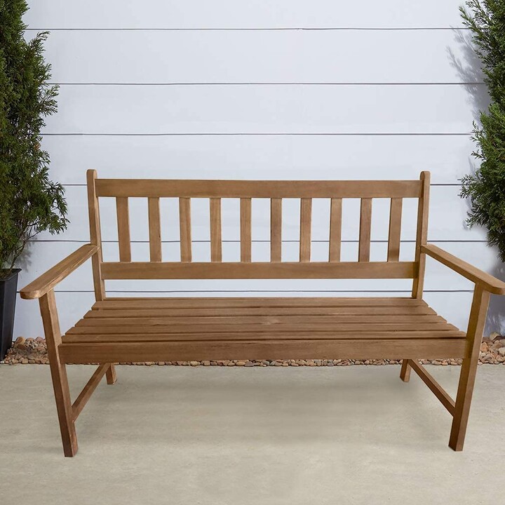 FDW Patio Furniture Outdoor Patio Bench Wood Garden Bench Park Bench ...