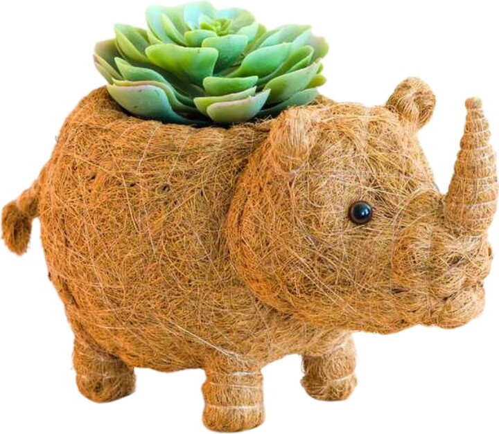LIKHÂ - Coco Coir Animal Planter Rhino - ShopStyle Garden Decor
