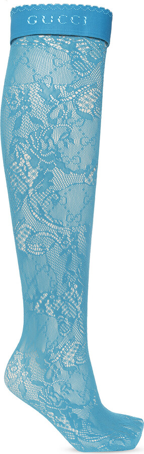 Gucci Patterned Stockings - Blue - ShopStyle Socks