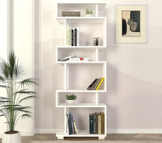 64" H 6 Shelf Display Open Back Bookcase Oscar 64"Hx23W Bookcase ...