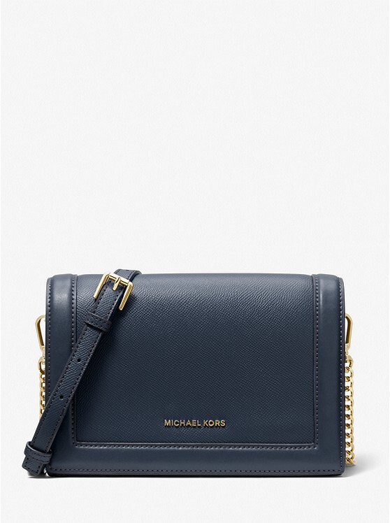 Michael Kors Jet Set Large Crossgrain Leather Crossbody Bag - ShopStyle