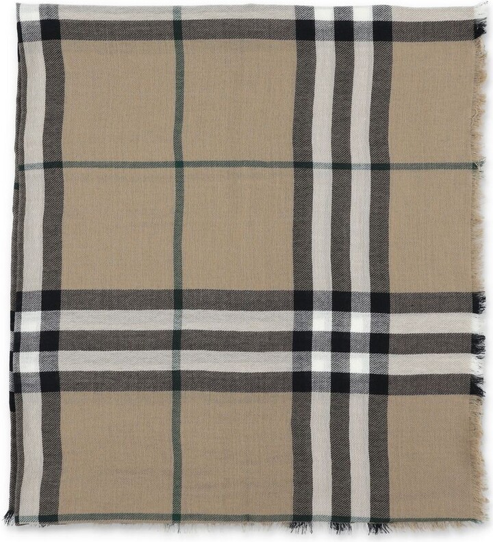 Burberry Mu Giant Check Scarf - ShopStyle Scarves