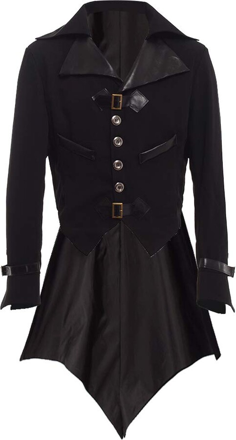 BLESSUME Gothic Victorian Tailcoat Steampunk VTG Coat Jacket Halloween ...
